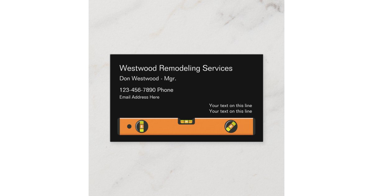 Remodeling Construction Business Card Template | Zazzle