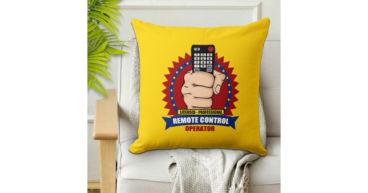 Remote Control Operator Throw Pillow | Zazzle