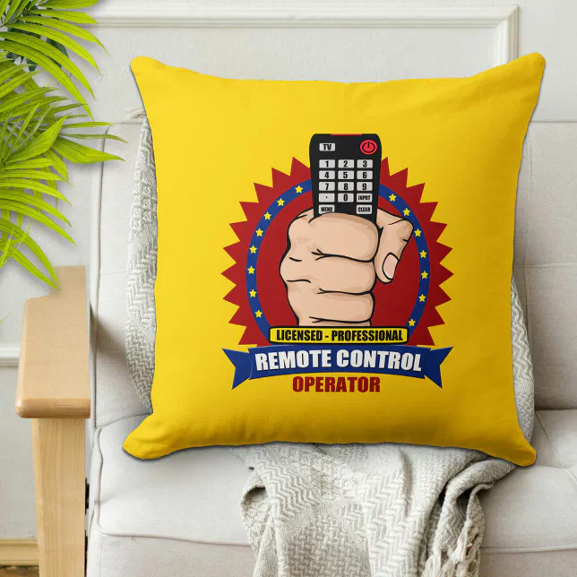 Remote Control Operator Throw Pillow | Zazzle