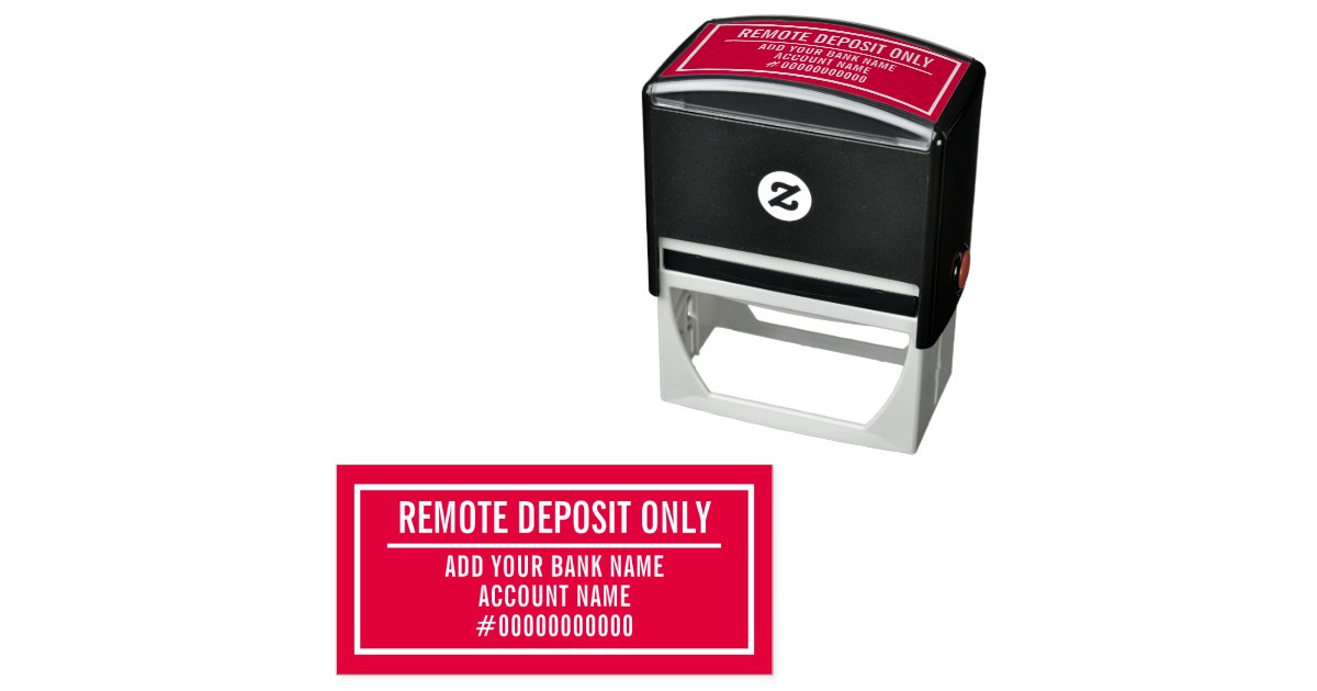 Remote Deposit Only Self-inking Stamp | Zazzle