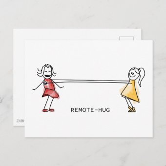 Remote-Hug Postcard | Zazzle