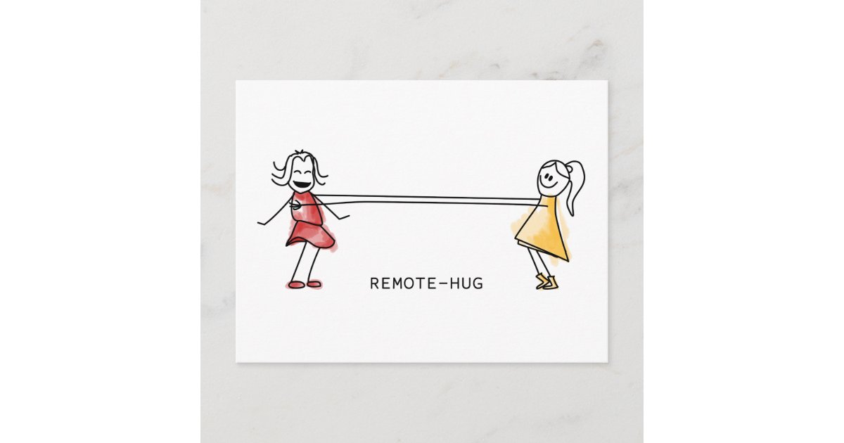 Remote-Hug Postcard | Zazzle