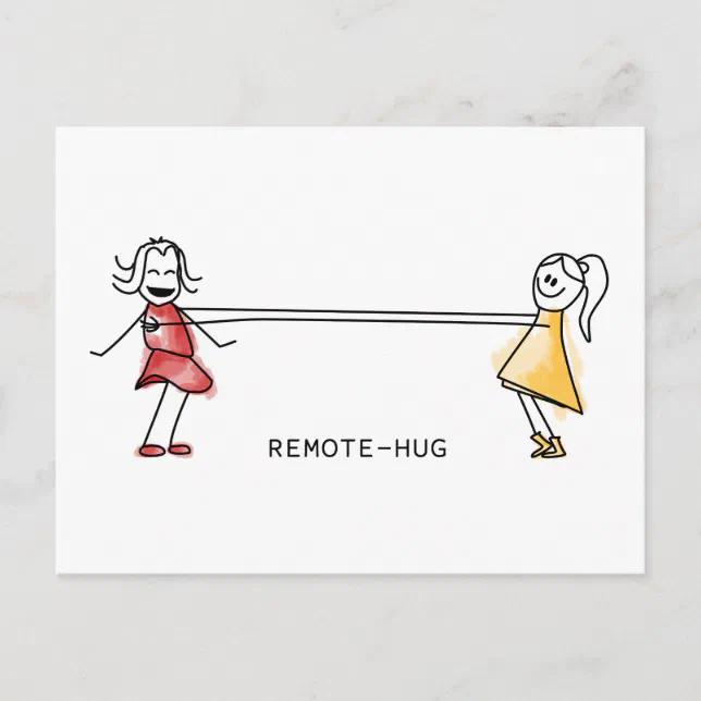 Remote-Hug Postcard | Zazzle