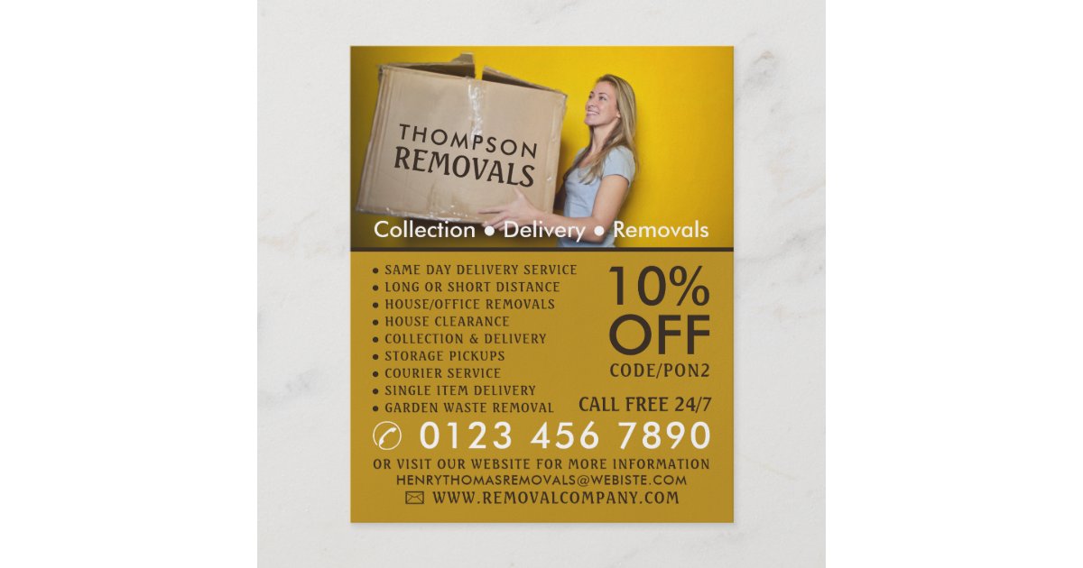 Removal Box, Removal Company Advertising Flyer | Zazzle