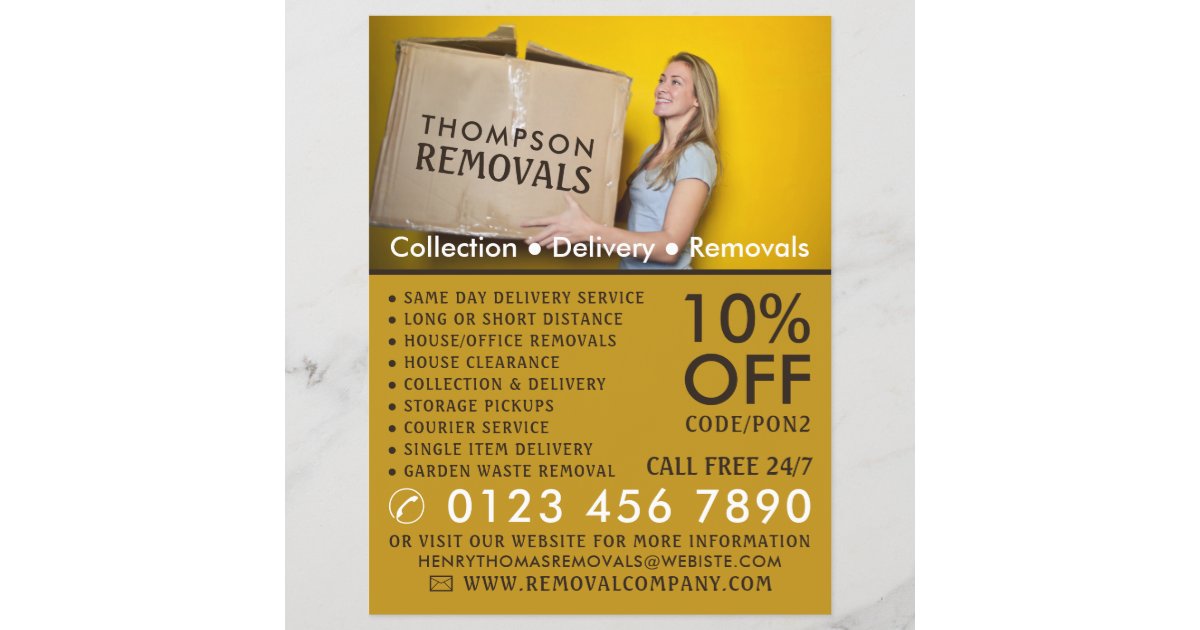 Removal Box, Removal Company Advertising Flyer | Zazzle