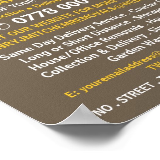 Removal Man House Design, Removal Company Advert Poster | Zazzle