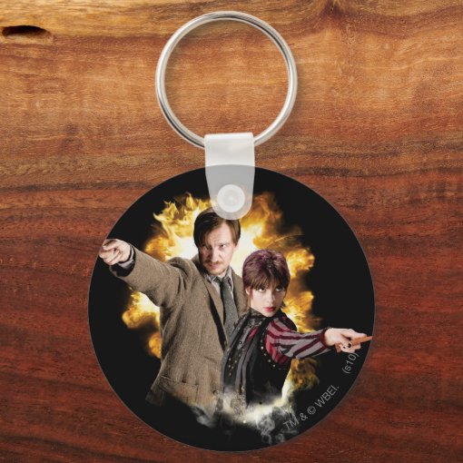 Remus Lupin and Nymphadora Tonks-Lupin Keychain | Zazzle