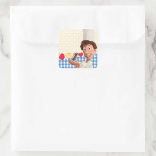 Remy and Linguine Square Sticker | Zazzle