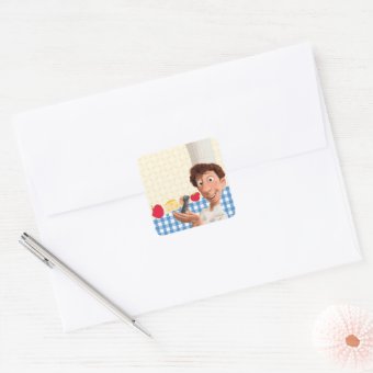 Remy and Linguine Square Sticker | Zazzle