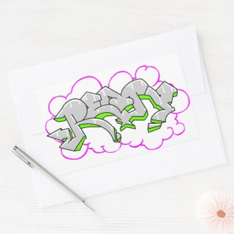 Remy Name Graffiti Rectangular Sticker | Zazzle