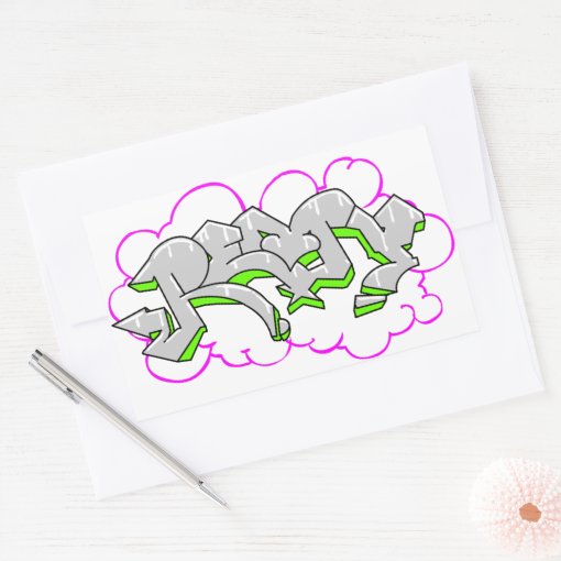 Remy Name Graffiti Rectangular Sticker | Zazzle