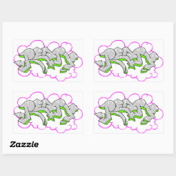 Remy Name Graffiti Rectangular Sticker | Zazzle