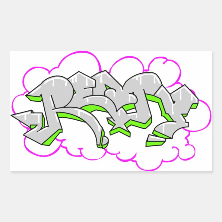 Remy Name Graffiti Rectangular Sticker | Zazzle