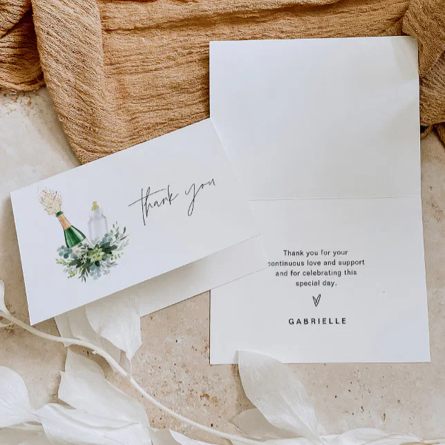 Remy Poppin Bottles Baby Shower Thank You Card | Zazzle