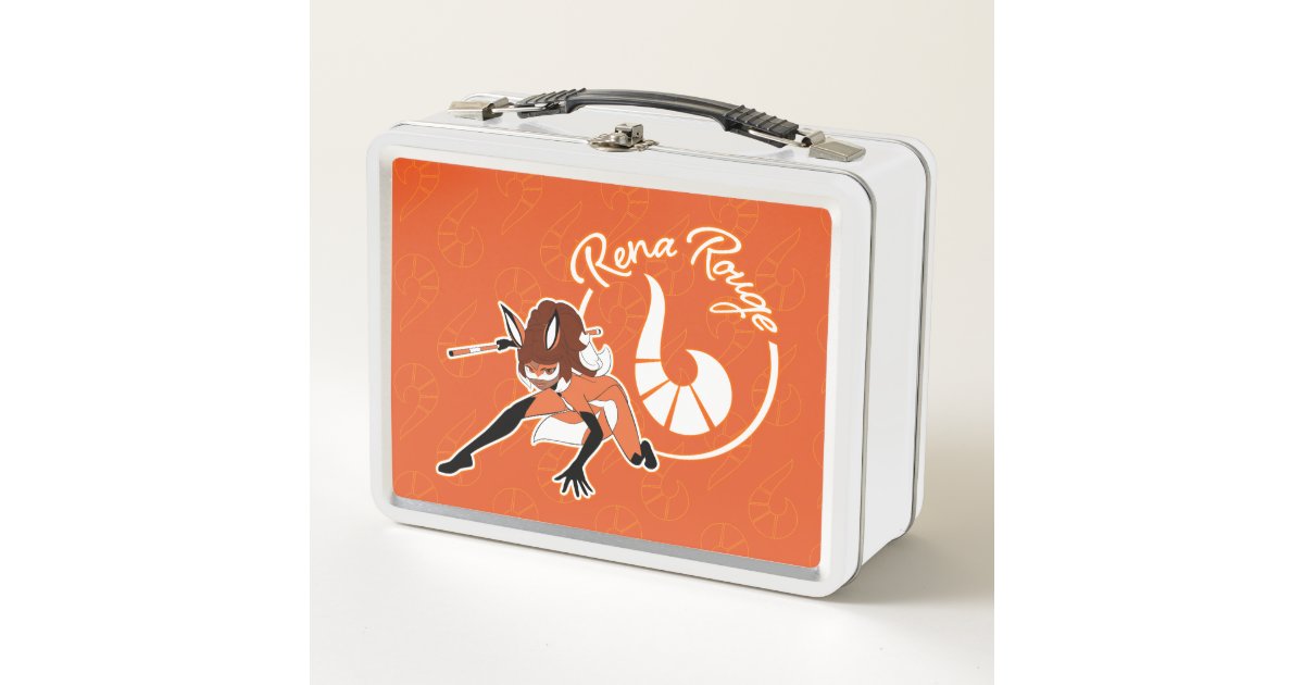 Rena Rouge Badge Metal Lunch Box | Zazzle
