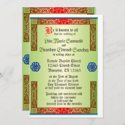 Renaisaince Medieval Wedding Invitation | Zazzle