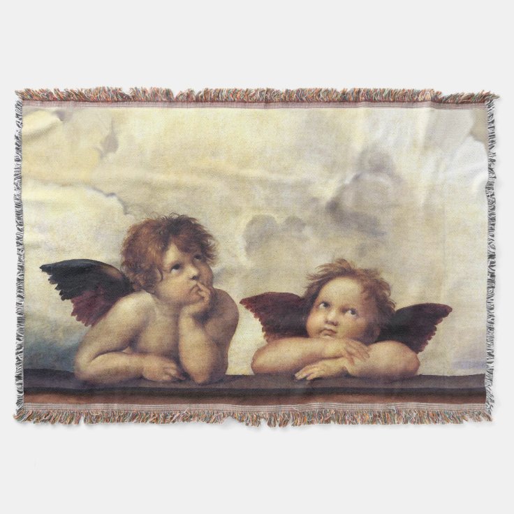 RENAISSANCE ANGELS Raffaello Sanzio,Winged Cherubs Throw Blanket | Zazzle
