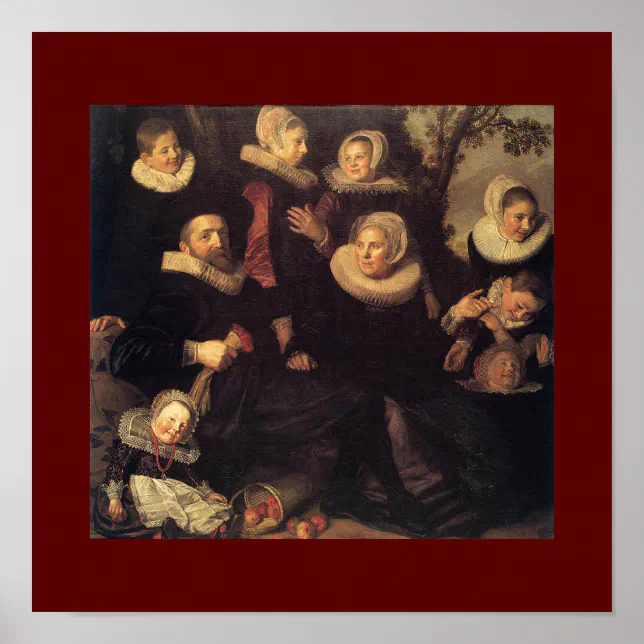 Renaissance family reunion fall portrait painting poster | Zazzle