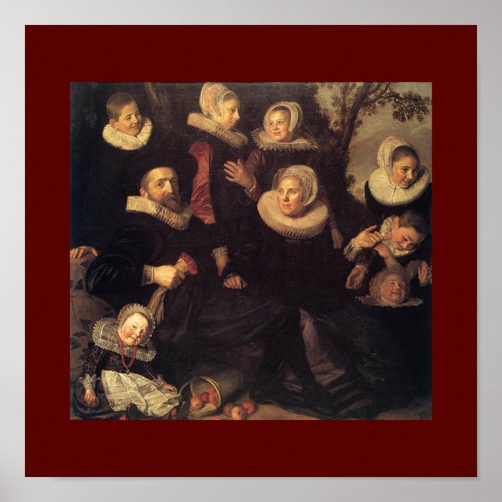Renaissance family reunion fall portrait painting poster | Zazzle.com