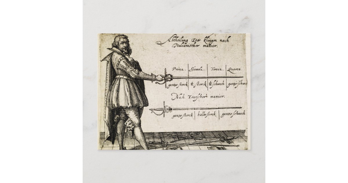Renaissance Fencing Postcard | Zazzle