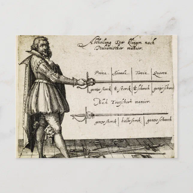 Renaissance Fencing Postcard | Zazzle