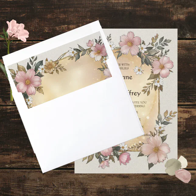 Renaissance Floral Frame Envelope Liner | Zazzle