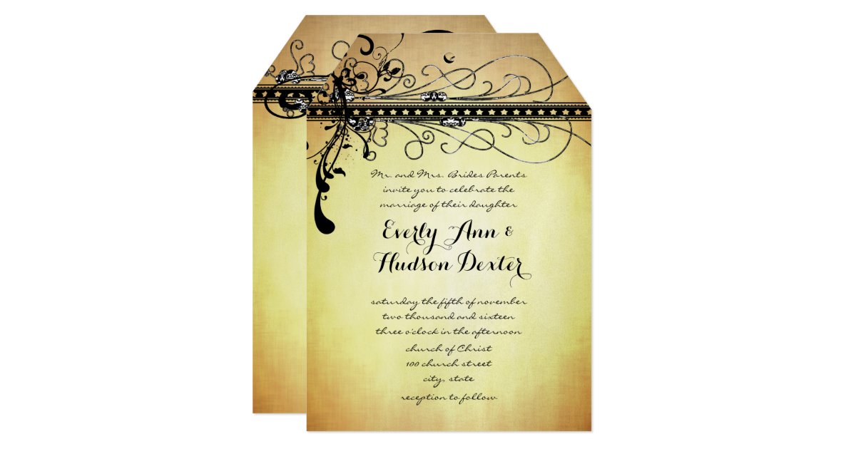 Renaissance Medieval Gold Wedding Invitations | Zazzle.com