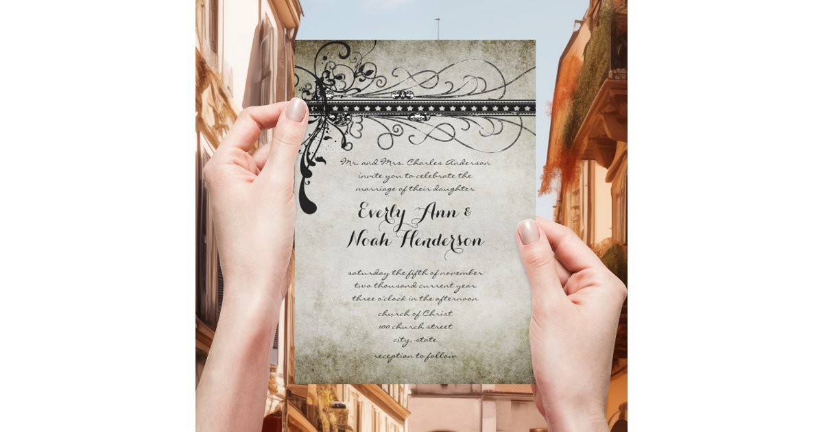 Renaissance Medieval Gold Wedding Invitations | Zazzle