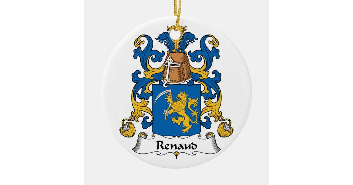 Renaud Family Crest Ceramic Ornament | Zazzle
