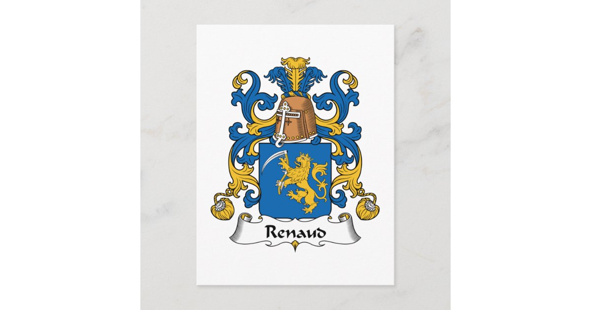 Renaud Family Crest Postcard | Zazzle