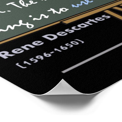 Rene Descartes Mathematics Posters Quotes | Zazzle
