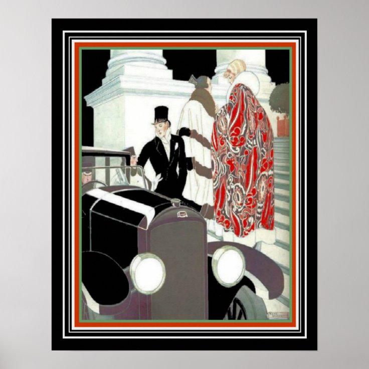 Rene Vincent Art Deco Print "Automobilia" 16 x 20 | Zazzle