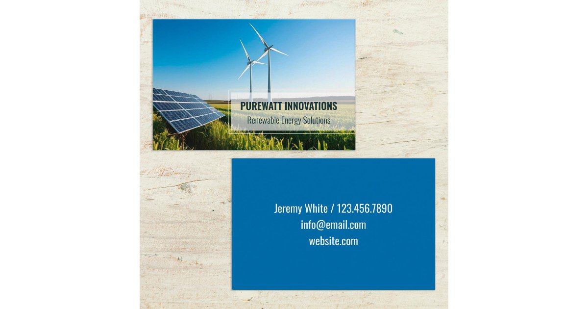 Renewable Energy Business Card | Zazzle