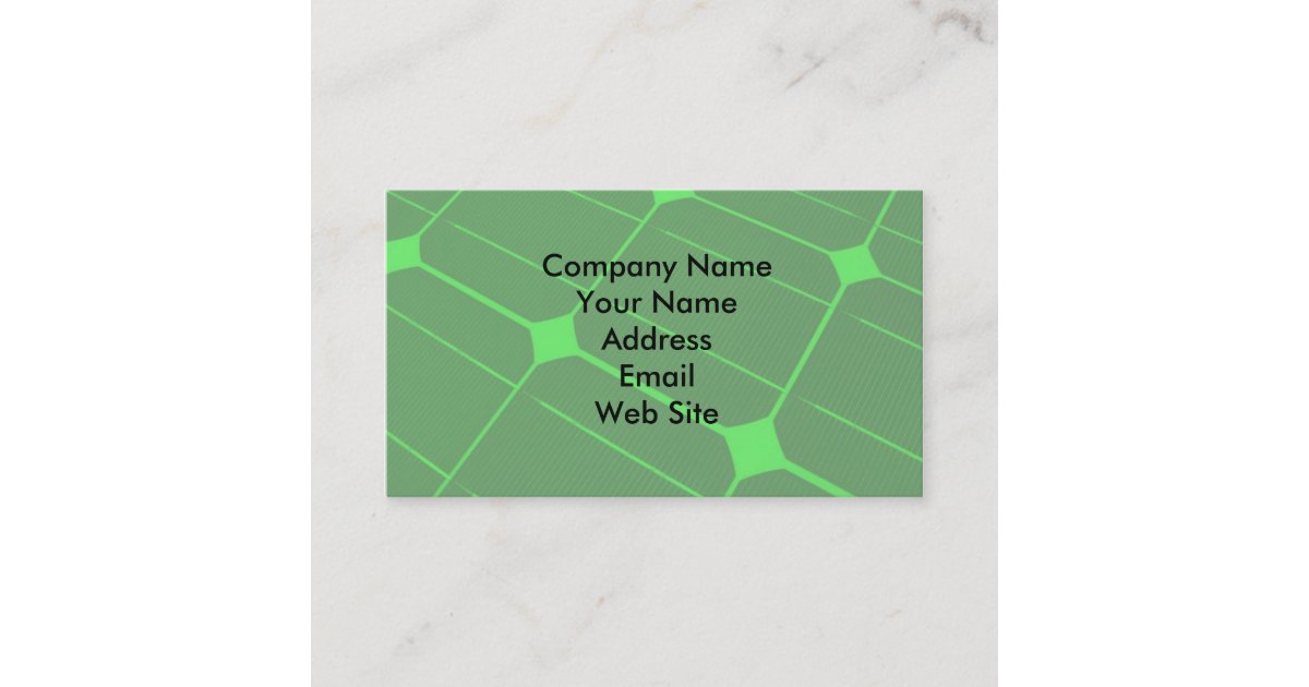 Renewable Energy Business Card | Zazzle