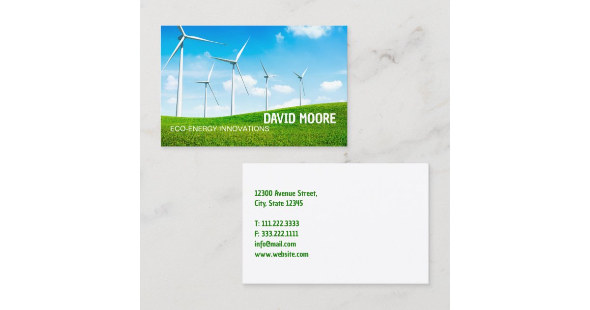 Renewable Energy Business Card | Zazzle