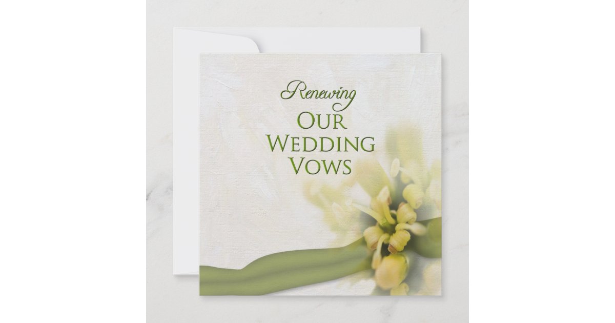 Renewing Wedding Vows - Invitation - Floral | Zazzle
