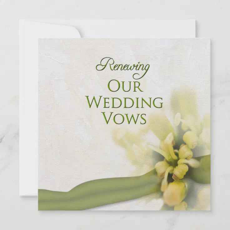 Renewing Wedding Vows - Invitation - Floral | Zazzle