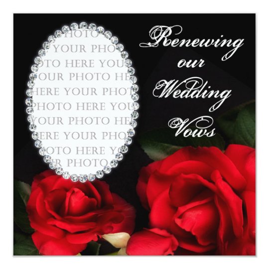 RENEWING Wedding Vows - Invitation - Oval Photo | Zazzle.com