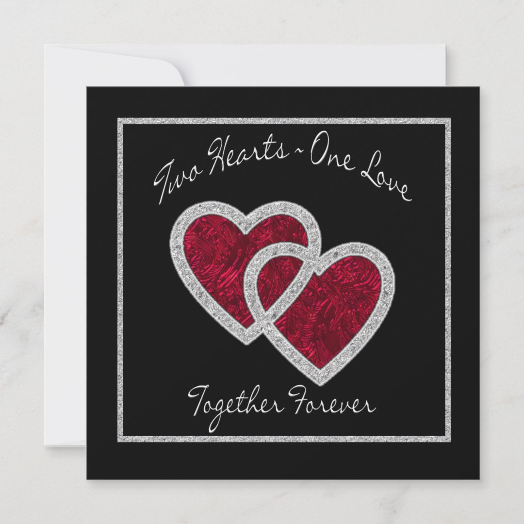 RENEWING WEDDING VOWS - invitation - TWO HEARTS | Zazzle