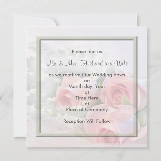 Renewing Wedding Vows Invitations | Zazzle