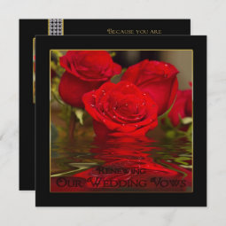 Renewing Wedding Vows - Red Romantic Roses/invite Invitation | Zazzle