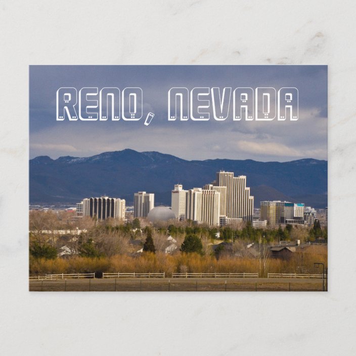 Reno Nevada Downtown Skyline Postcard | Zazzle.com