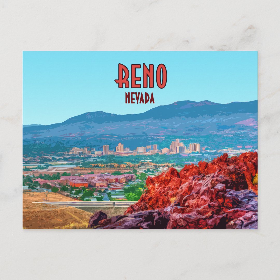 Reno Nevada Downtown Vintage Postcard | Zazzle