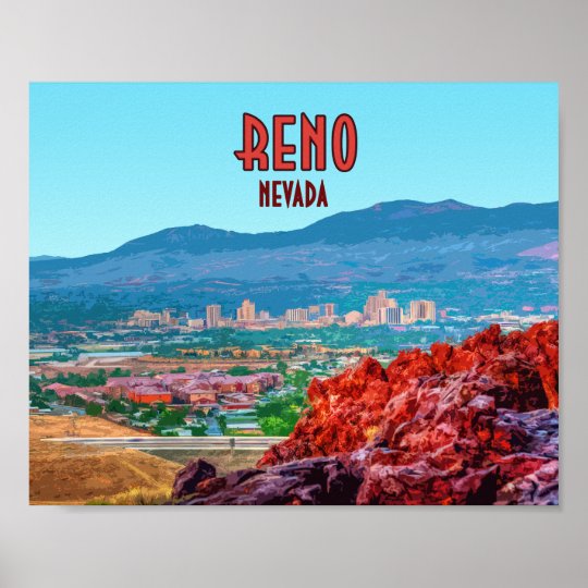 Reno Nevada Downtown Vintage Poster | Zazzle.com
