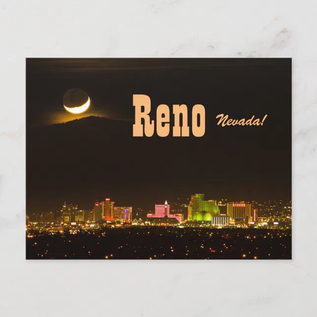 Reno Nevada New Moon Postcard | Zazzle