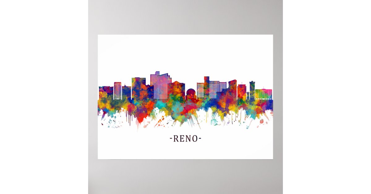 Reno Nevada Skyline Poster | Zazzle