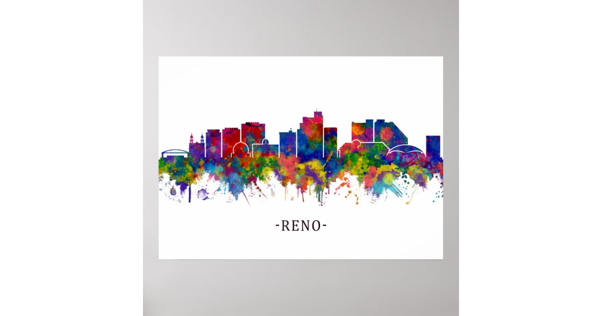 Reno Nevada Skyline Poster | Zazzle