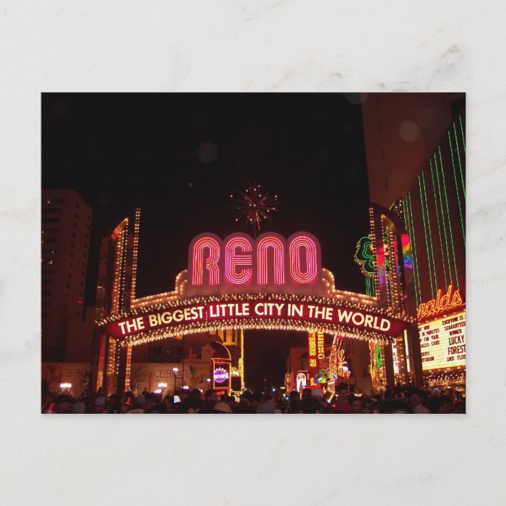 Reno The Biggest Little City in the World Sign Postcard | Zazzle