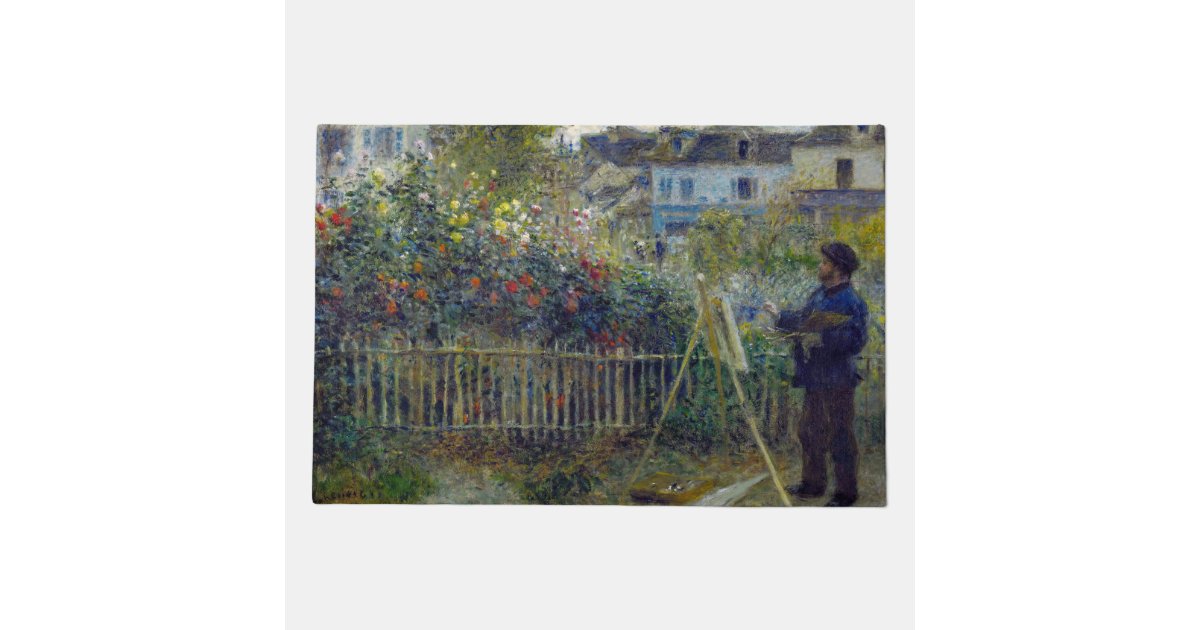 Renoir - Claude Monet Painting in his Garden Doormat | Zazzle