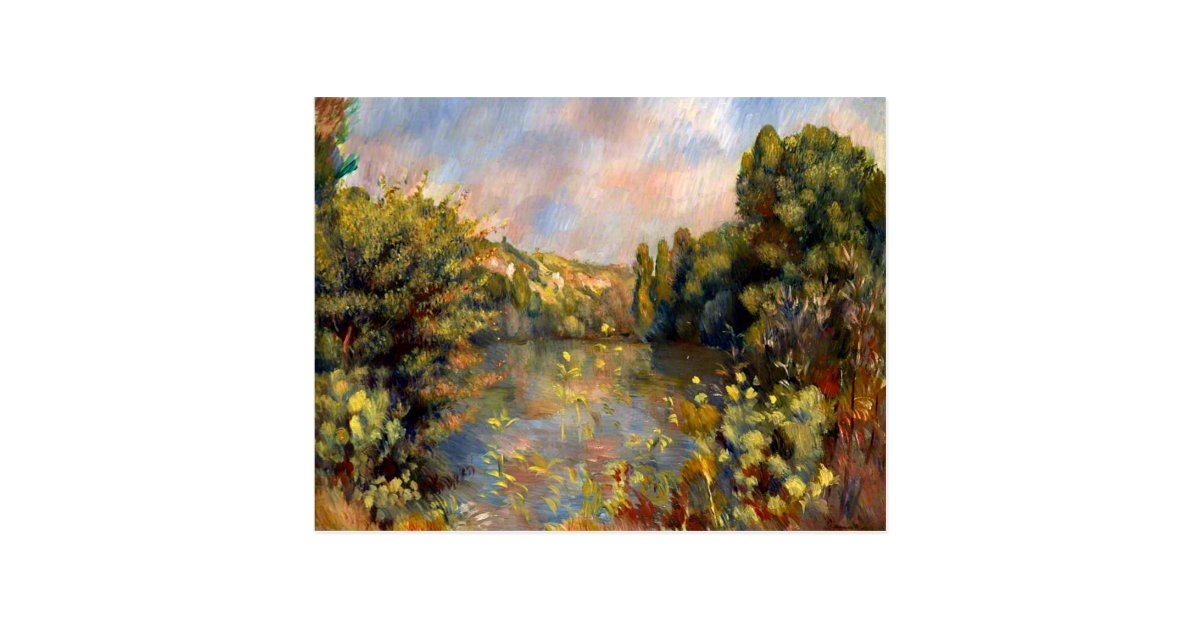 Renoir - Lakeside, landscape painting Postcard | Zazzle.com
